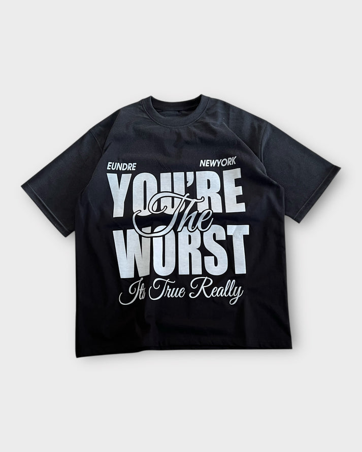 Gradient Wash 'You're The Worst" T-shirt - Black – Street Culture
