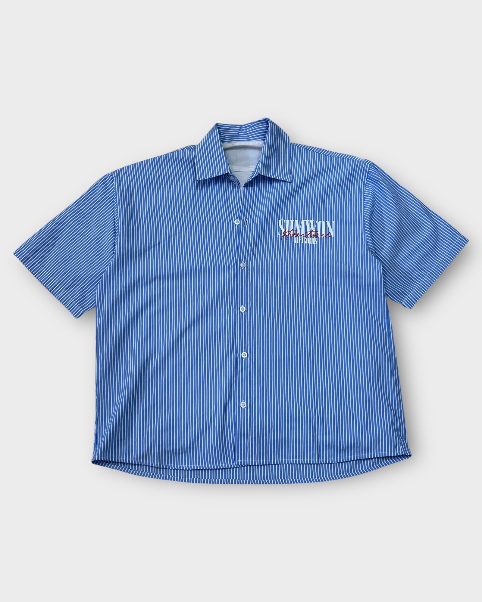 Blue Striped Street Boxy Cut Shirt – Street Culture
